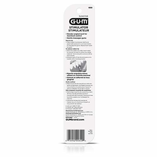 GetUSCart- GUM Stimulator Permanent Handle with Rubber Tip, Precision ...