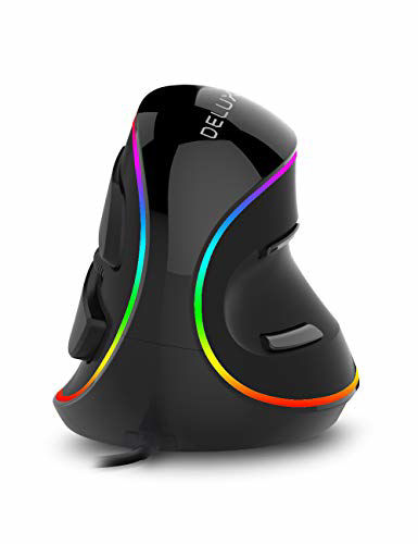 GetUSCart- DELUX Wired Ergonomic Vertical Mouse, Large RGB Ergonomic ...
