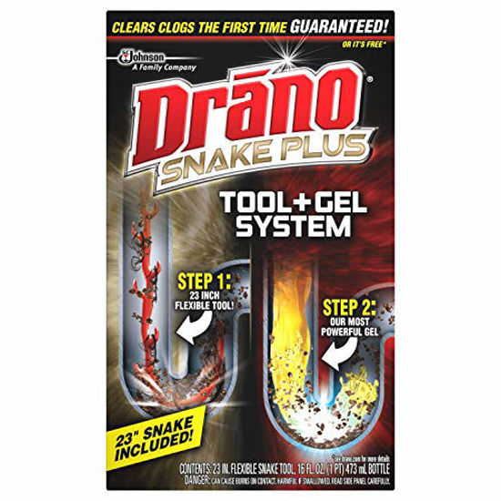 GetUSCart- Drano Gel Drain Clog Remover and Cleaner 16oz and Snake Plus ...