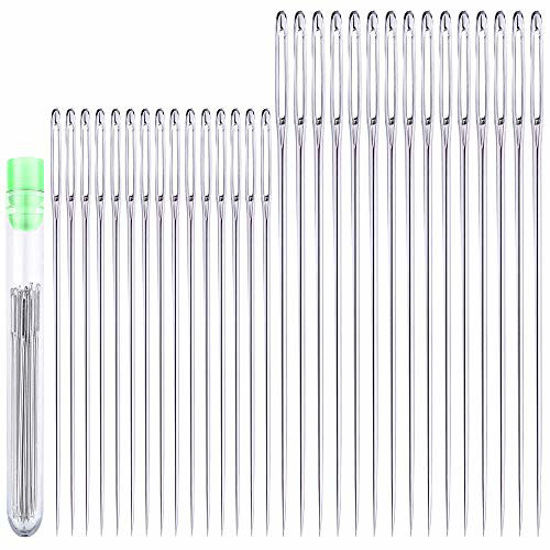 GetUSCart- 30 Pcs Extra Large Eye Stitching Needles - 2 Sizes - Big Eye ...