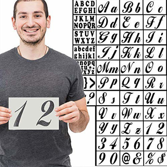 GetUSCart- 40 Extra Large Stencils Set Alphabet Letters Numbers for Art ...