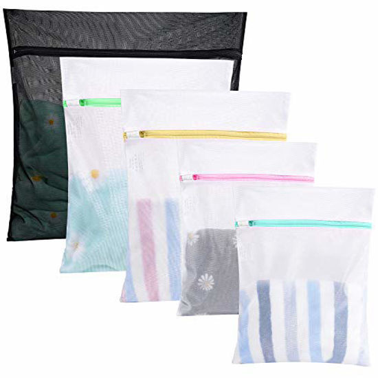GetUSCart- 5 Pcs Mesh Laundry Bags for Delicates with Zipper, Lingerie ...
