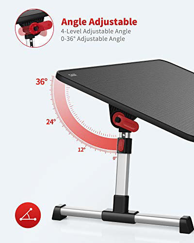 GetUSCart- [Large Size] Laptop Bed Tray Table, SAIJI Adjustable Laptop ...