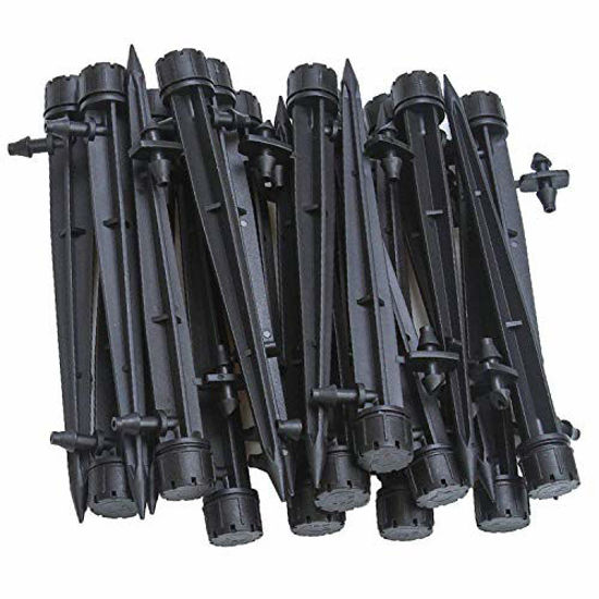 GetUSCart- UCLEVER 50pcs Adjustable Irrigation Drippers Drip Emitters with Barbed Connector for ...