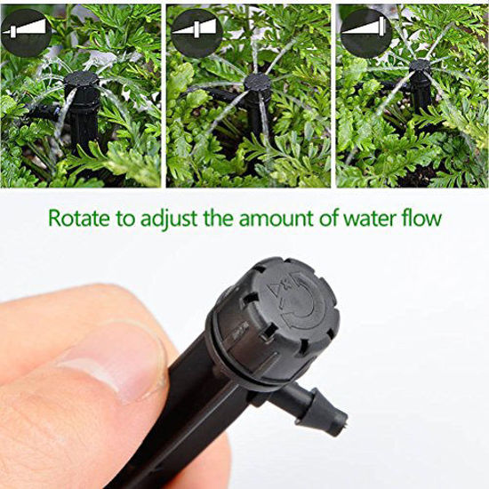 GetUSCart- UCLEVER 50pcs Adjustable Irrigation Drippers Drip Emitters with Barbed Connector for ...
