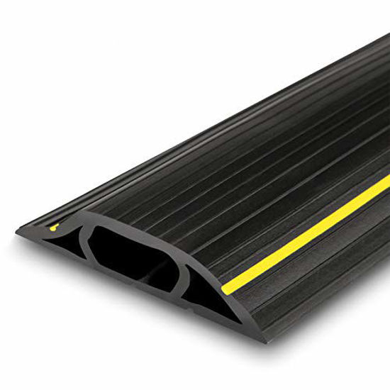 GetUSCart- Floor Cable Cover, 6.5 Ft Floor Cord Protector 3 Channels ...