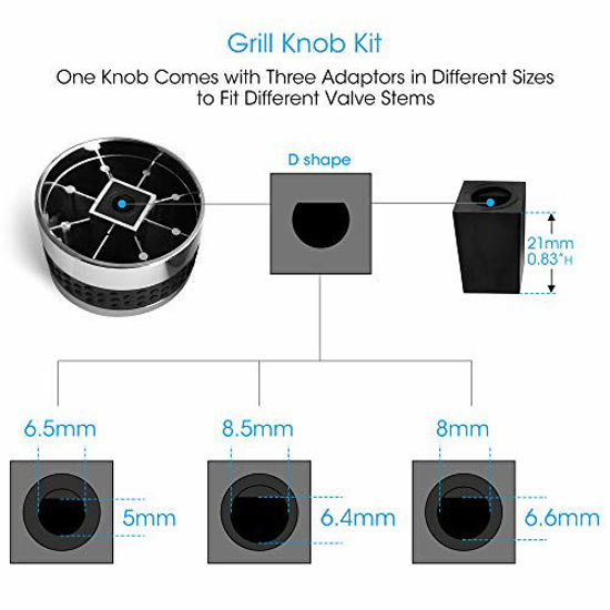 GetUSCart- Unicook Replacement Control Knobs2 Pack, Gas Grill Burner ...