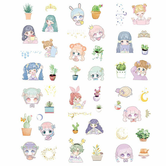 GetUSCart- Kawaii Stationery Sticker Set (Assorted 18 Sheets) Pink ...