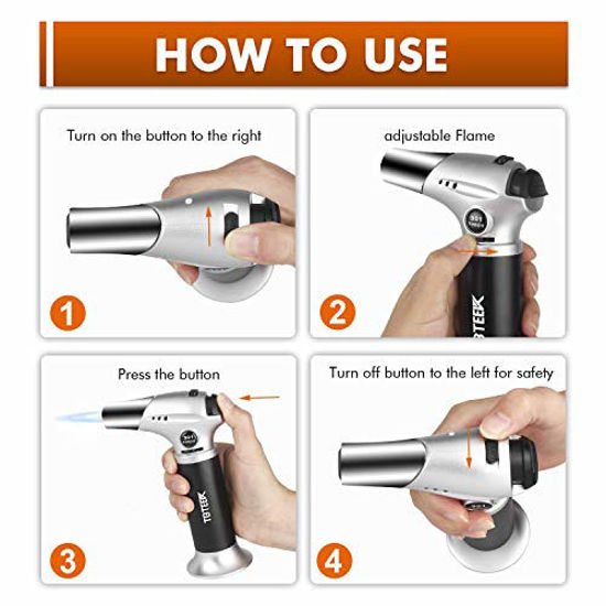 GetUSCart- TBTEEK Kitchen Torch, Butane Torch Cooking Torch with Safety ...