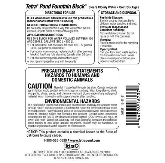 GetUSCart- Tetra Pond Fountain Block 6 Count, Controls Algae Growth In ...
