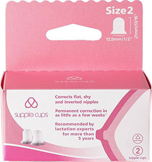 GetUSCart- Supple Cups for Flat, Shy and Inverted Nipples (Size 2)