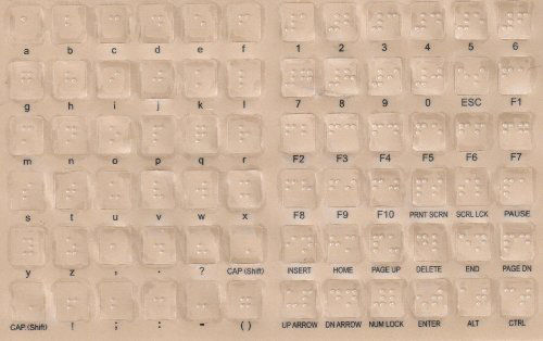 GetUSCart- Braille Keyboard Stickers for the Blind and Visually Impaired