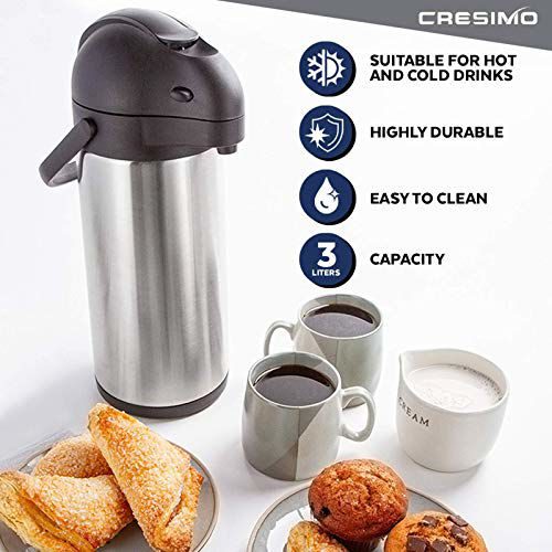 GetUSCart- Cresimo 101 Oz (3L) Airpot Thermal Coffee Carafe and Coffee ...