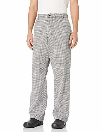GetUSCart- Chef Code Men's Professional Chef Pant, Check Black/White, Large