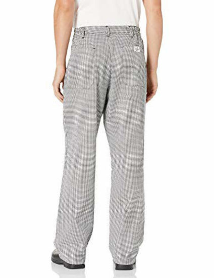 GetUSCart- Chef Code Men's Professional Chef Pant, Check Black/White, Large