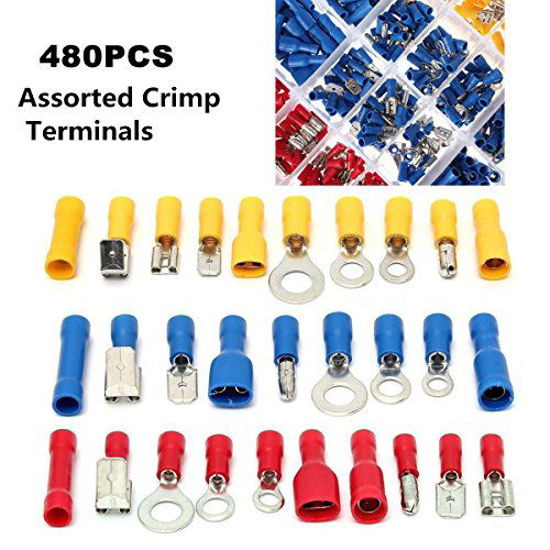 GetUSCart- EL-SKY Wire Terminal Crimp Connectors, 480 Pcs 12-Size ...