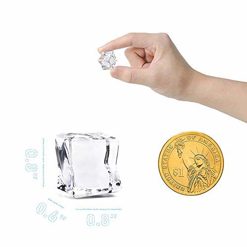 GetUSCart- DomeStar Clear Fake Ice Cubes, 20 PCS 0.8" Plastic Ice Cubes ...