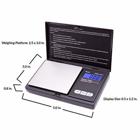GetUSCart- AWS Series Digital Pocket Weight Scale 1kg x 0.1g, (Black ...