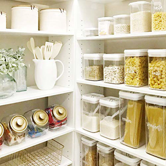 GetUSCart- Talented Kitchen 157 White Script Pantry Labels - White ...