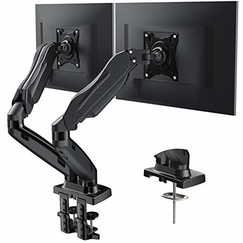GetUSCart- Huanuo Dual Monitor Stand - Adjustable Spring Monitor Desk Mount Swivel Vesa Bracket ...