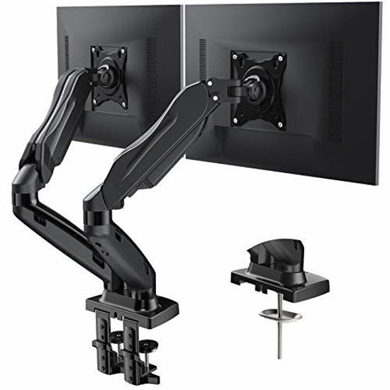 GetUSCart- Huanuo Dual Monitor Stand - Adjustable Spring Monitor Desk Mount Swivel Vesa Bracket ...