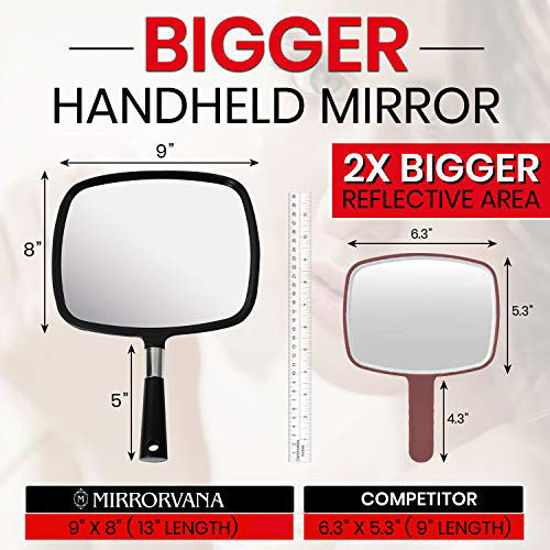 GetUSCart- Mirrorvana Large & Comfy Hand Held Mirror with Handle ...