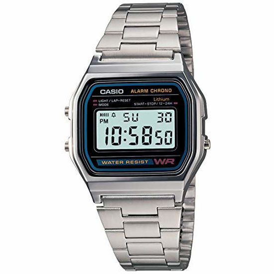 GetUSCart- Casio Men's A158WA-1DF Stainless Steel Digital Watch