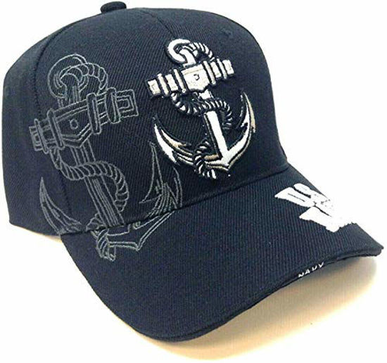 GetUSCart- US Navy Anchor Naval Baseball Cap Hat (Black)