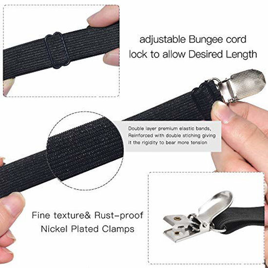 GetUSCart- Adjustable Bed Sheet Clips, Sheet Fasteners Holder Straps ...