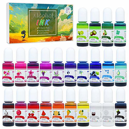 GetUSCart- Alcohol Ink Set - 24 Vibrant Colors Alcohol-based Ink for ...
