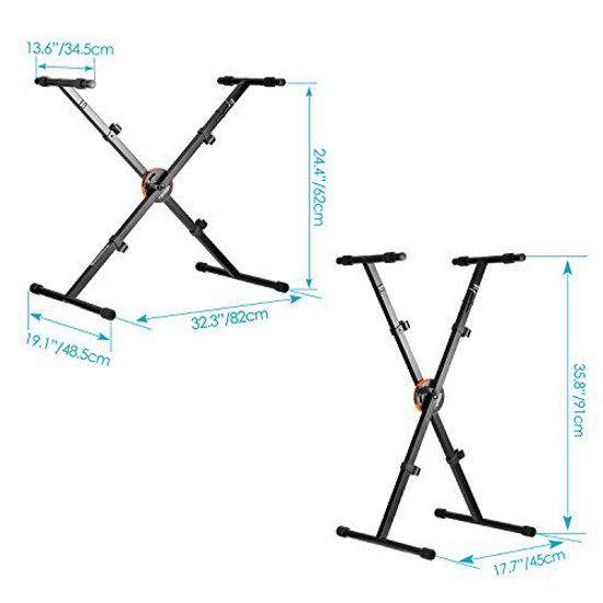 GetUSCart- Neewer X-Style Heavy Duty Folding Keyboard Stand with Height ...