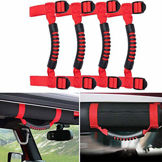 GetUSCart- 4 x Grab Handles Grip Handle Red Holder Roll Bar Grab ...
