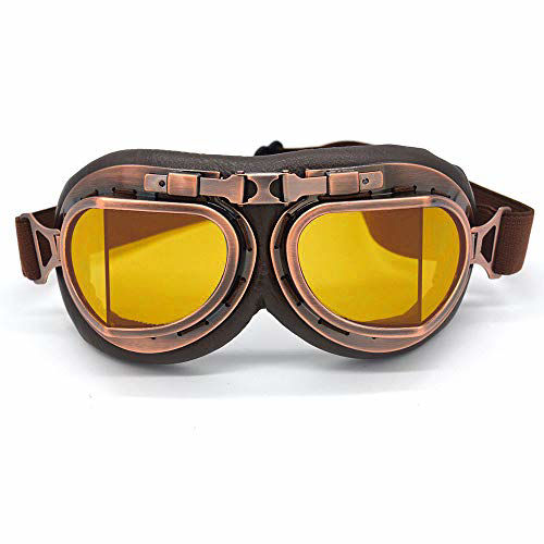 GetUSCart- evomosa Motorcycle Goggles Vintage Pilot Style Cruiser ...