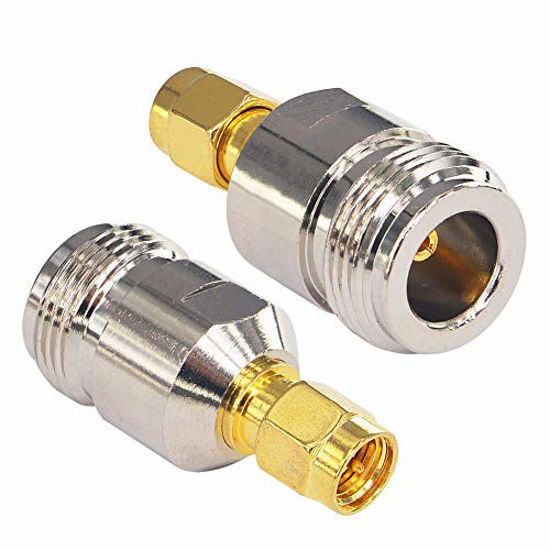 GetUSCart- BOOBRIE RF SMA Antenna Adapter N-Type to SMA Coaxial Cable Connector N Type Female ...