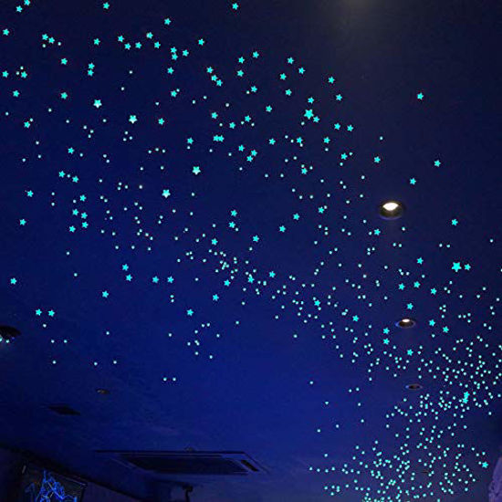 GetUSCart- Glow in The Dark Stars Decals Decor for Ceiling 633 Pcs ...