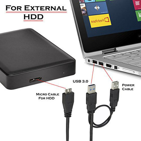 GetUSCart- SaiTech IT 1 feet USB 3.0 Dual Power Y Shape 2 X Type a to ...