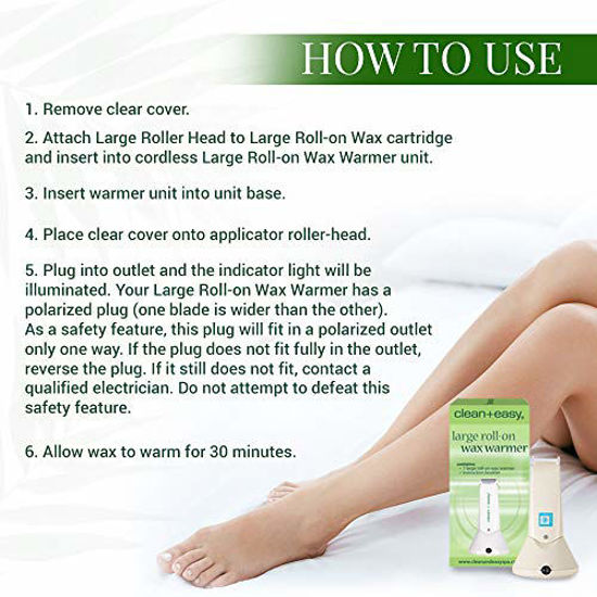 GetUSCart- Clean + Easy Professional Waxing Spa System, Large Roll-on ...