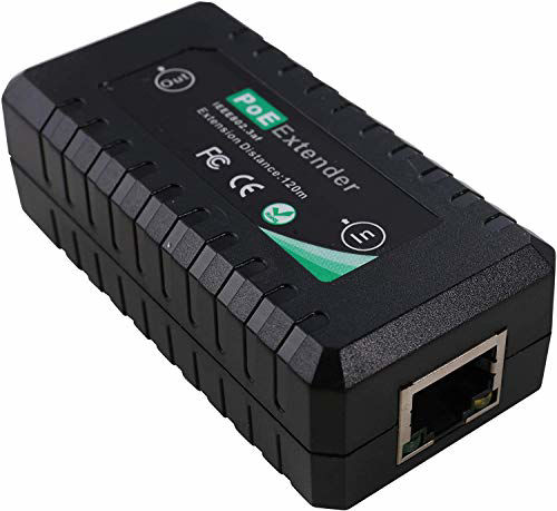 GetUSCart- UHPPOTE 1-Port 10/100M PoE Extender IEEE802.3af for Ethernet Security Systems IP Camera