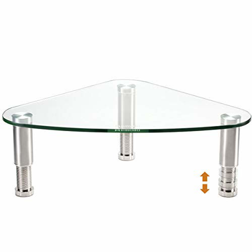 GetUSCart- Clear Glass Computer Monitor Riser / Triangle Desktop ...