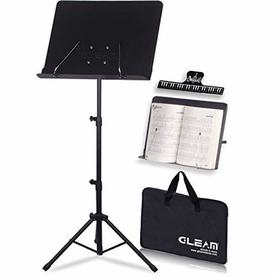GetUSCart- GLEAM Sheet Music Stand - 2 in 1 Dual-Use Desktop Book Stand ...