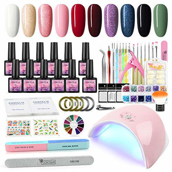 GetUSCart- Gel Nail Polish Kit with u v Light Starter Kit 36W Led Lamp ...