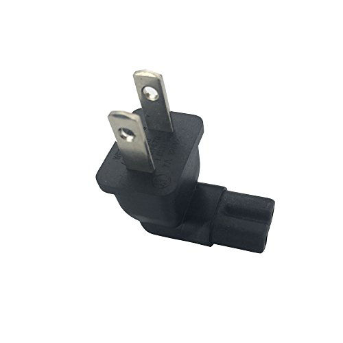 GetUSCart- US 2 Prong Right Angle AC Power Plug Adapter IEC C7 ...