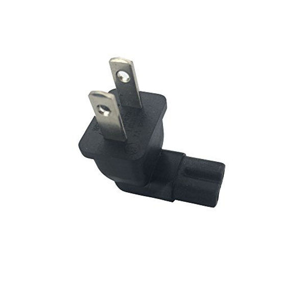 GetUSCart- US 2 Prong Right Angle AC Power Plug Adapter IEC C7 ...