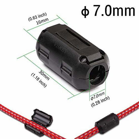 GetUSCart- Noise Filter Cable Ring, VSKEY [10pcs 7.0mm] Anti ...