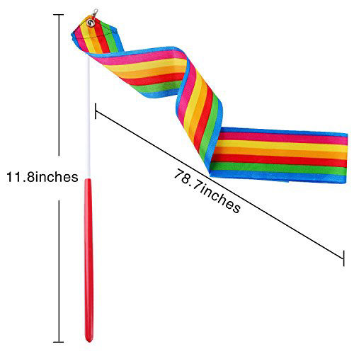 GetUSCart- Whaline Dance Ribbons Rhythmic Gymnastic Ribbon for Kids ...