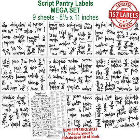 GetUSCart- Talented Kitchen 157 Script Pantry Labels - 157 Mega Set ...