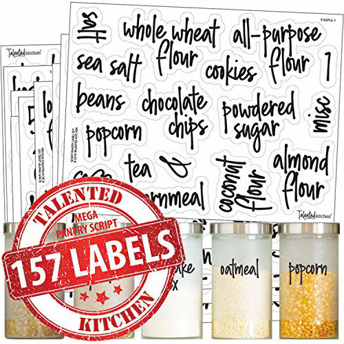 GetUSCart- Talented Kitchen 157 Script Pantry Labels - 157 Mega Set ...