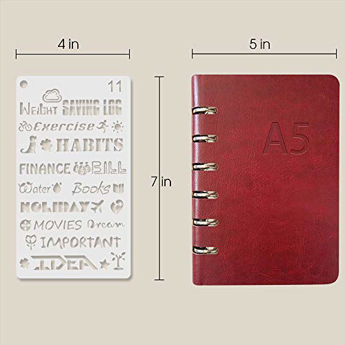 GetUSCart- Journal Stencils, Journal Planner Stencils Set 12 Pack for ...