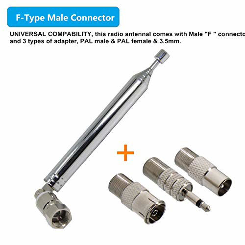 GetUSCart- FM Radio Antenna, Ancable Indoor FM Telescopic Antenna 75 ...