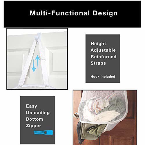 GetUSCart- Smart Design Deluxe Mesh Over The Door Pop Up Hamper w/ Hook ...
